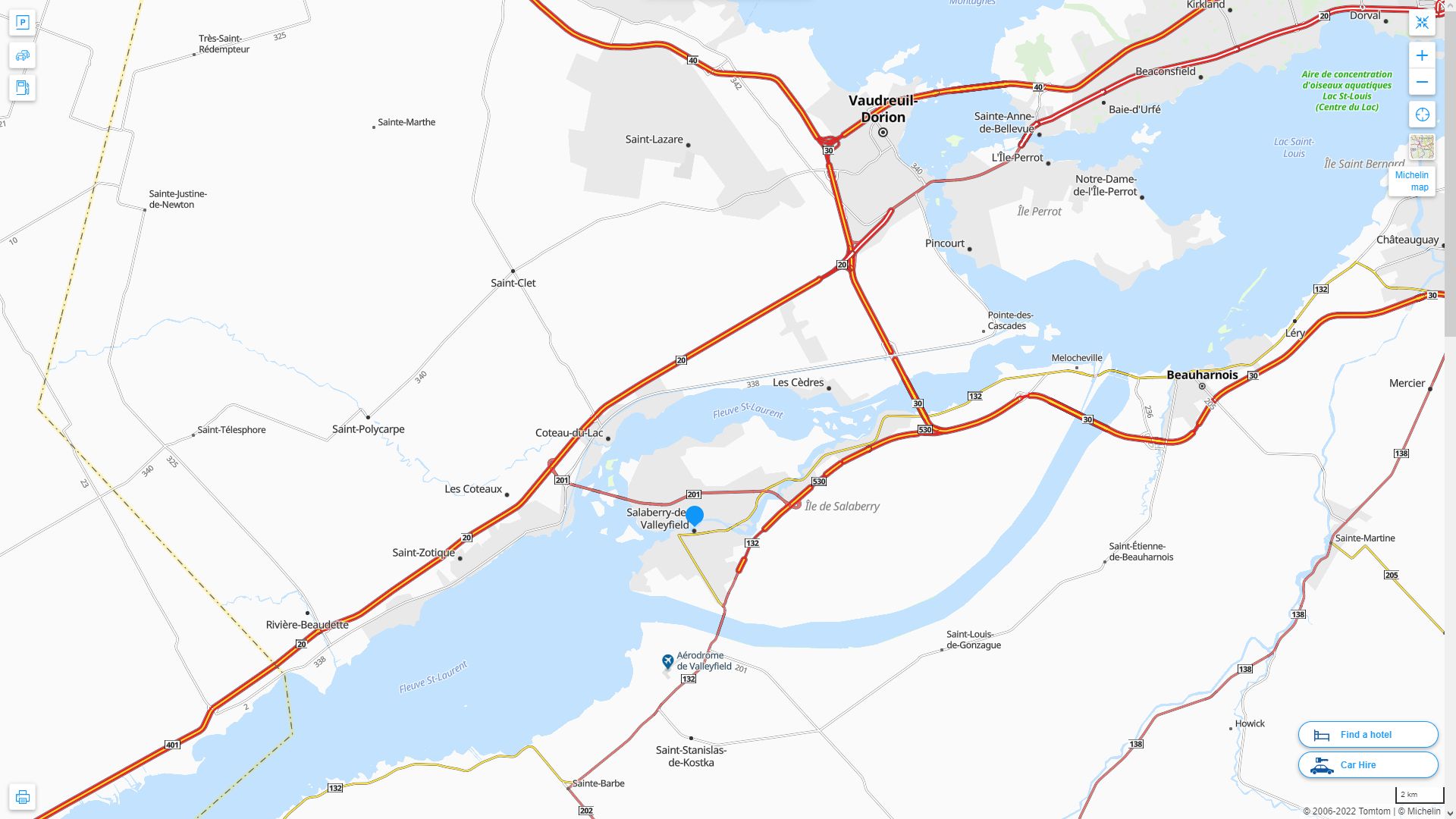 Salaberry de Valleyfield Map - Canada
