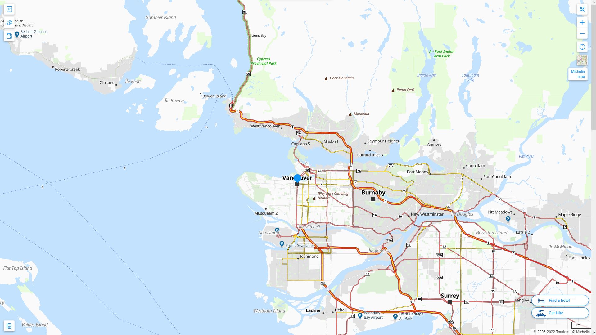 Vancouver Map - Canada