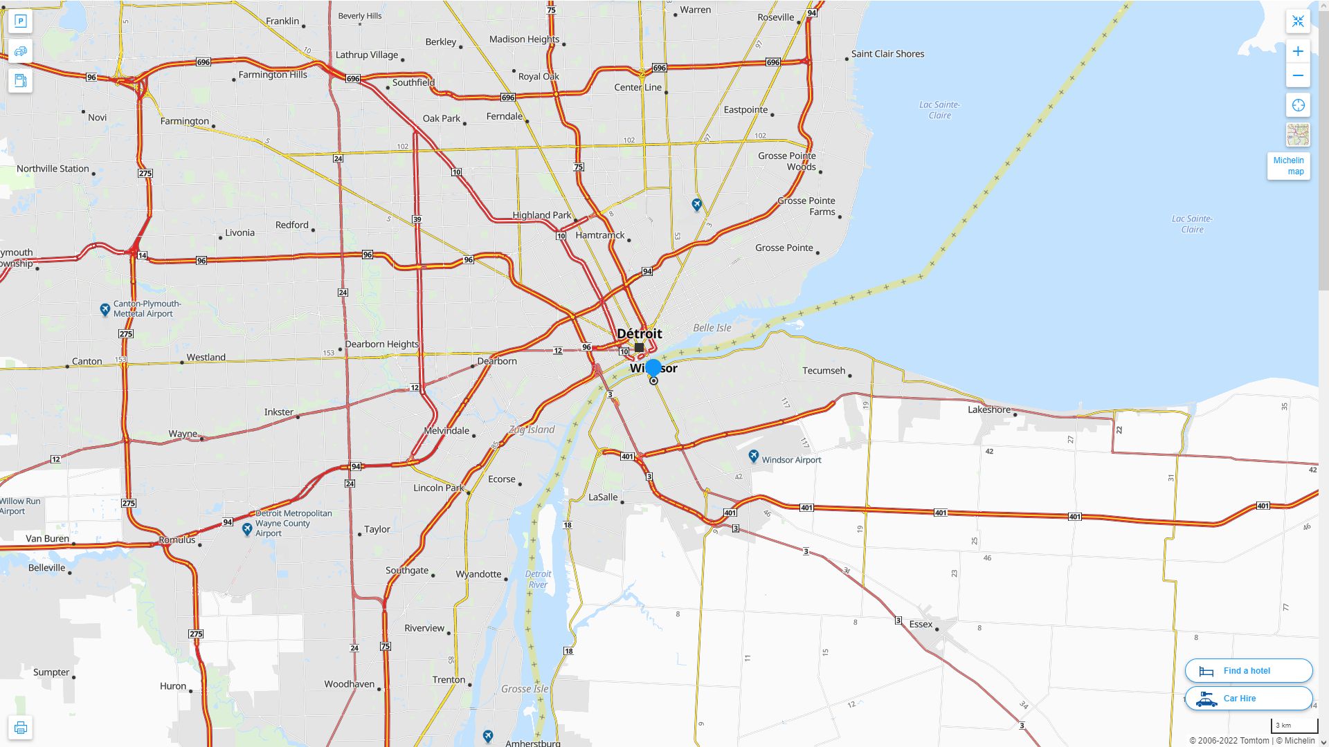 Windsor Map - Canada