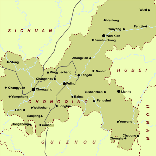 Chongqing Map - China