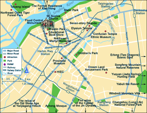 Harbin Map - China