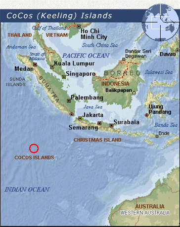 Cocos Islands Map