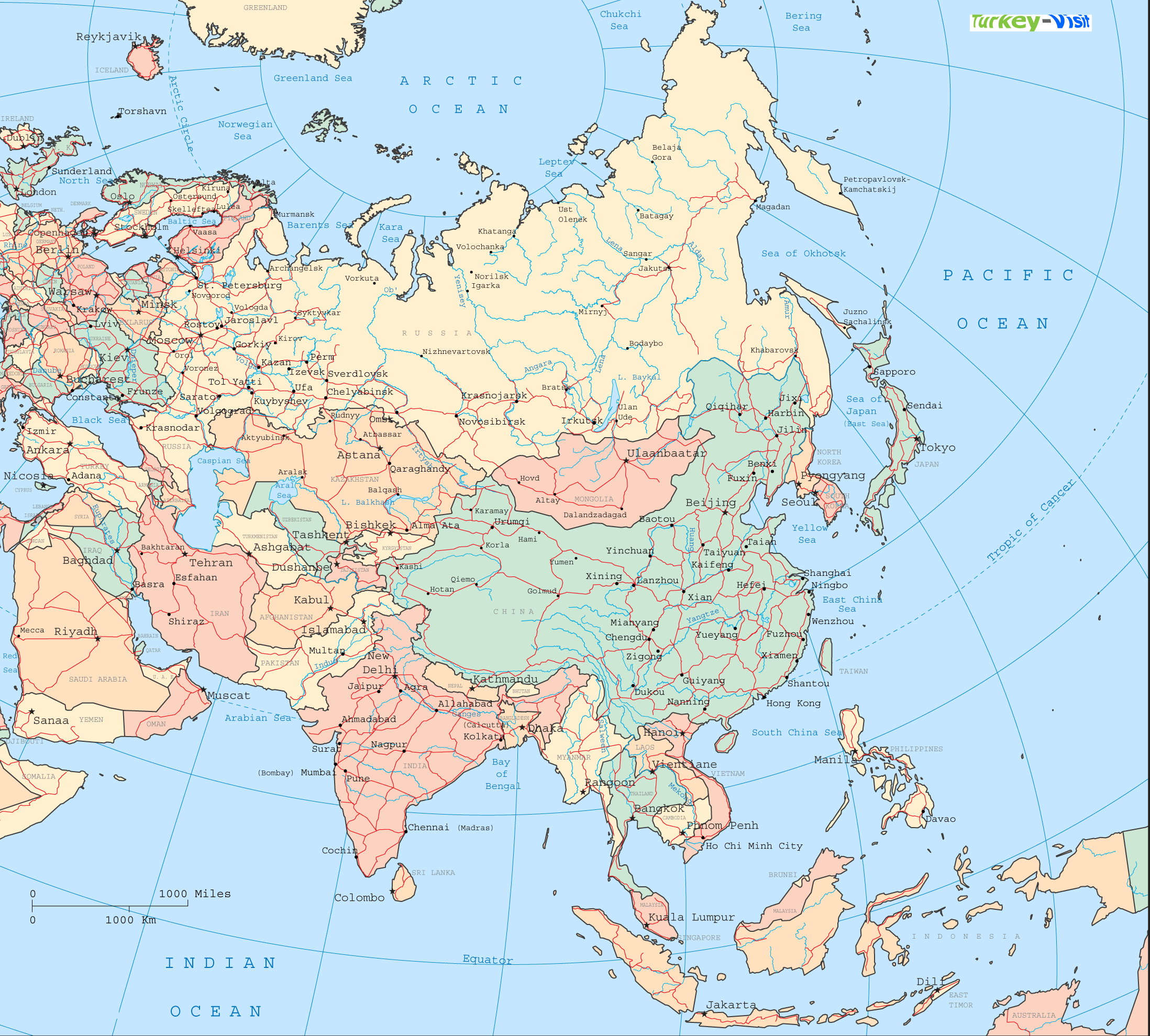 Political Map Of Asia
