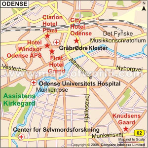 Odense Map - Denmark