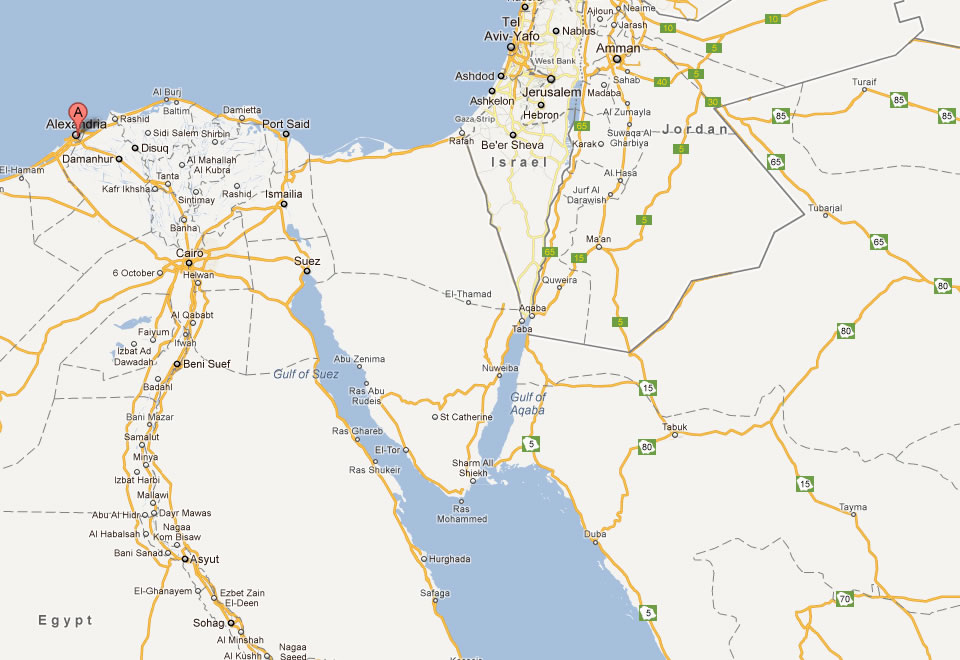 Alexandria Map - Egypt