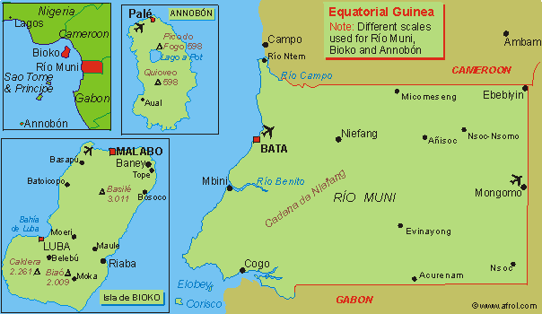 Malabo Map - Equatorial Guinea