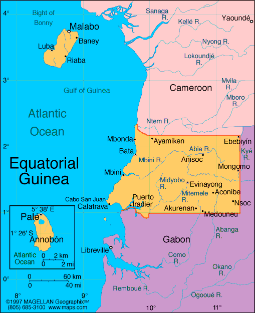 Equatorial Guinea Map