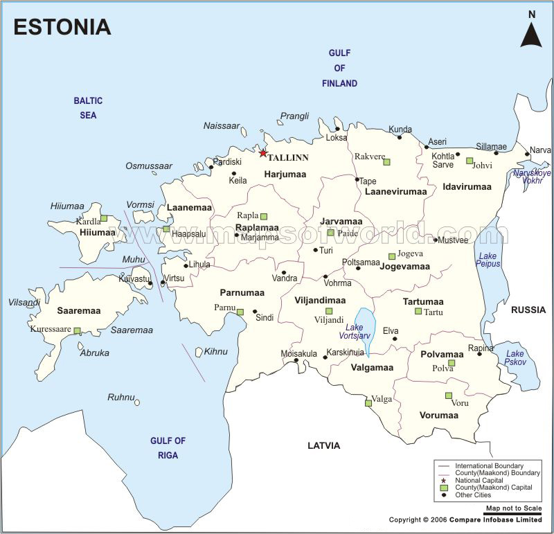 Narva Map - Estonia