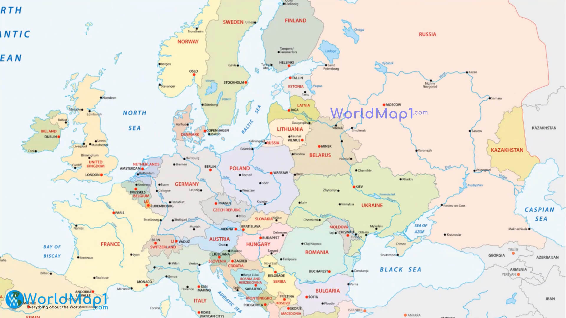 Europe Maps and Countries Map 1