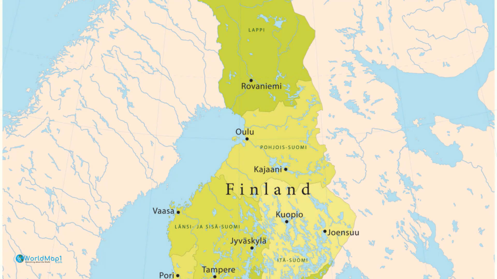 High Detailed Finland Map