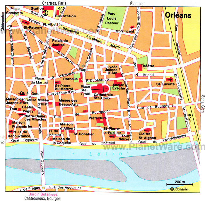 Orleans Map France