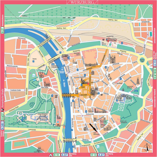 Wurzburg Map - Germany