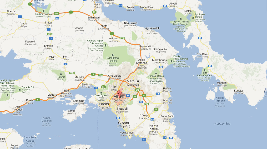 Athens Map - Greece
