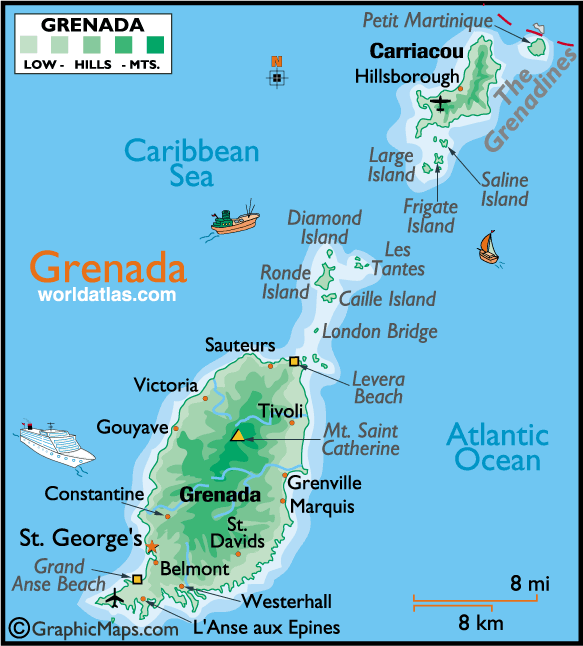 Brizan Map - Grenada