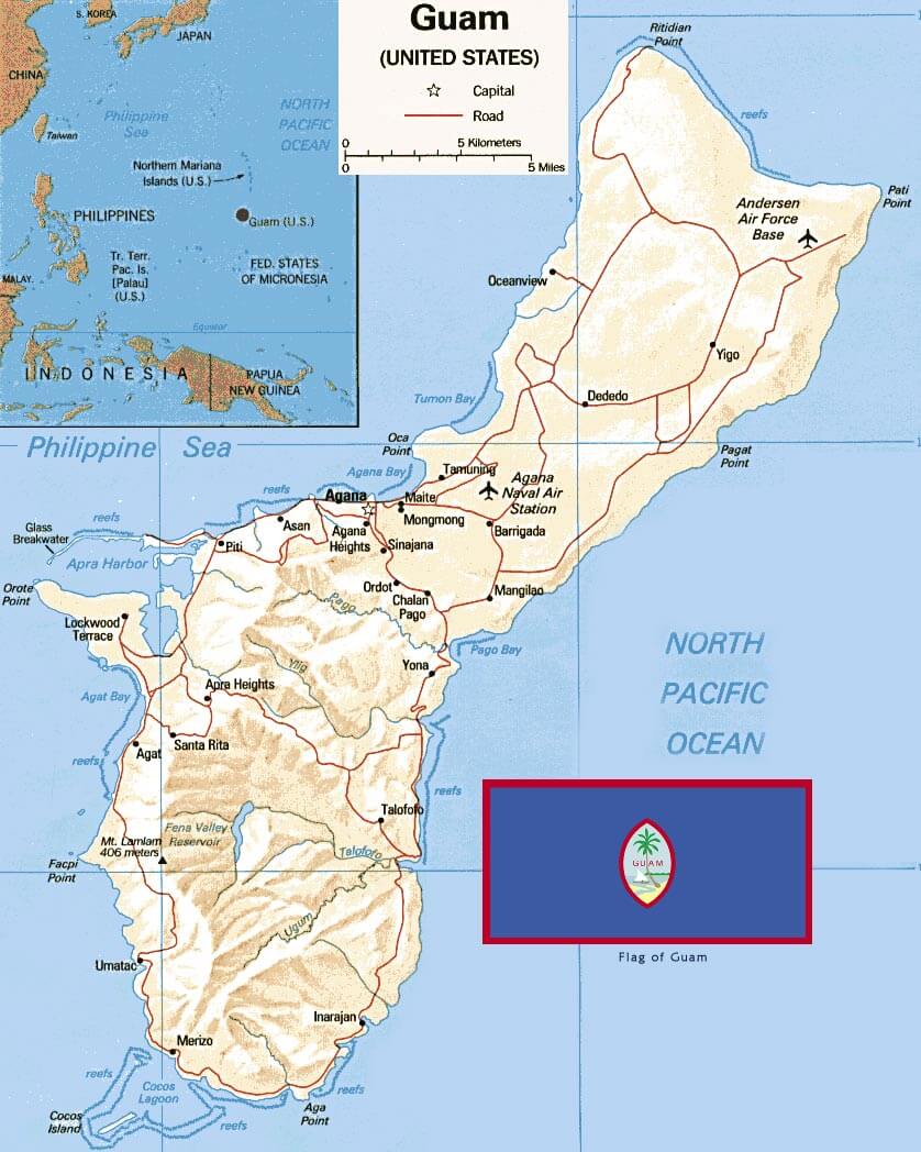 Guam Map Guam Map