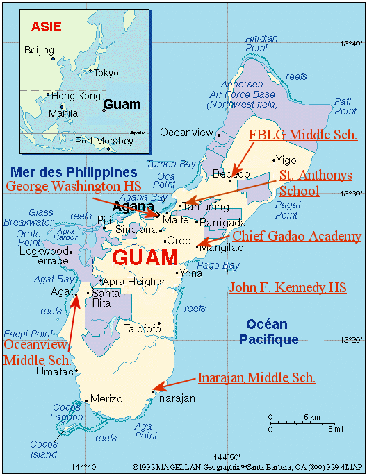 Guam Map Guam Map