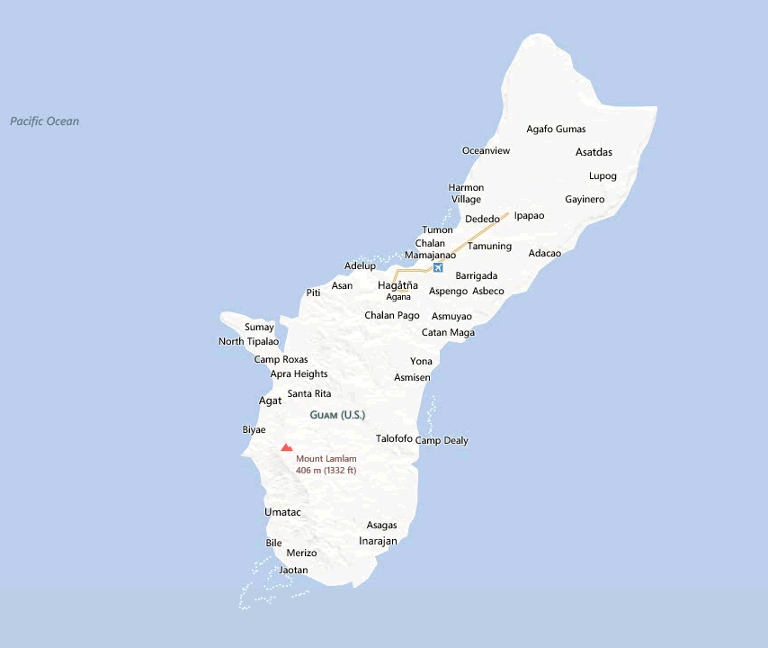 Guam Map Guam Map