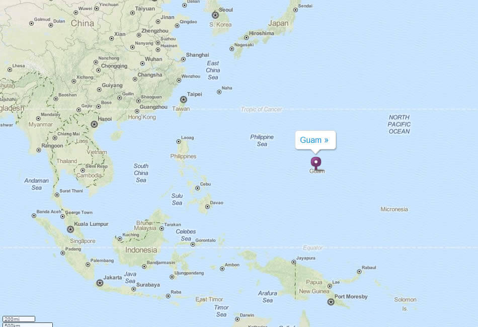 Guam Map Guam Map