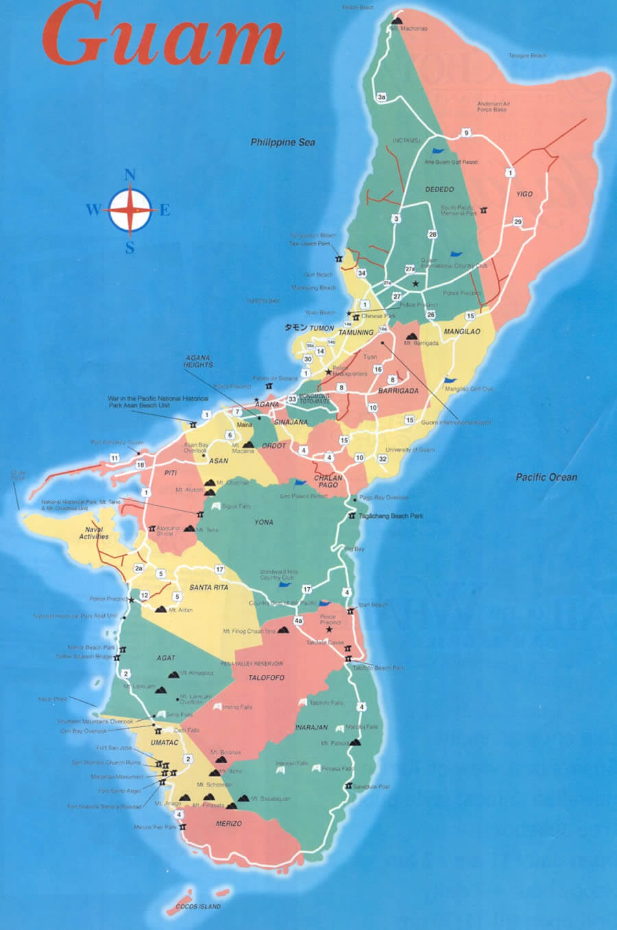 Guam Map Guam Map