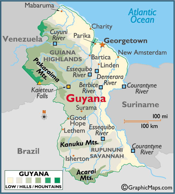 Guyana Map - Guyana