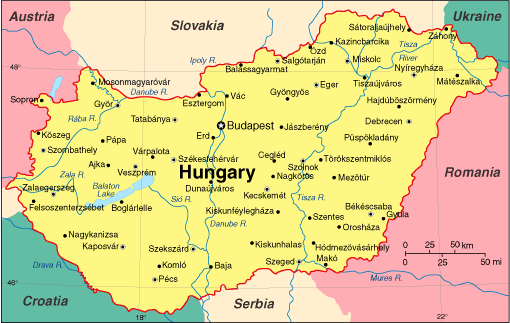 Pecs Map - Hungary