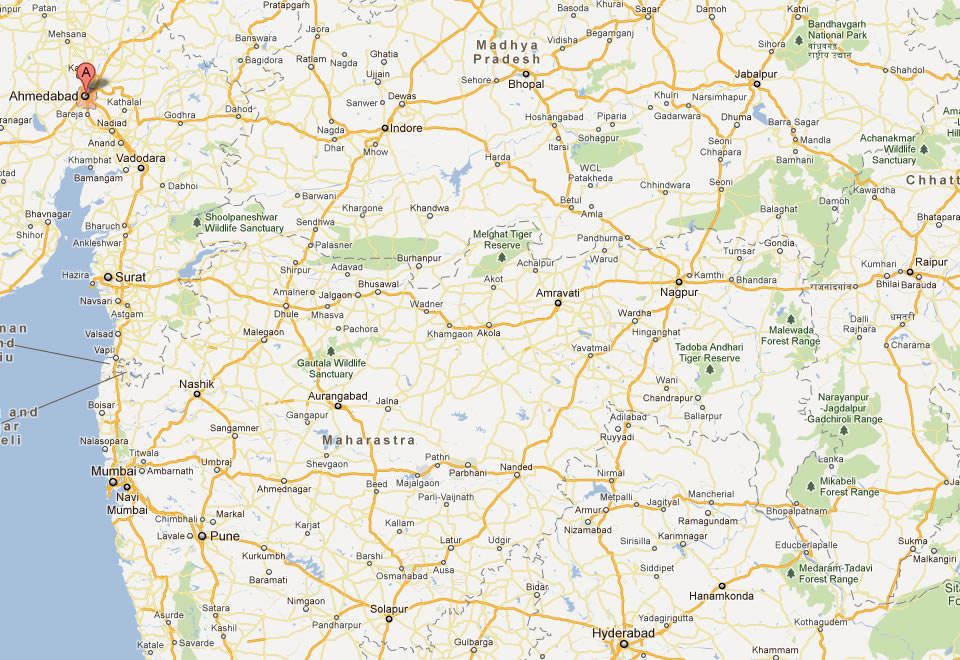 Ahmedabad Map - India