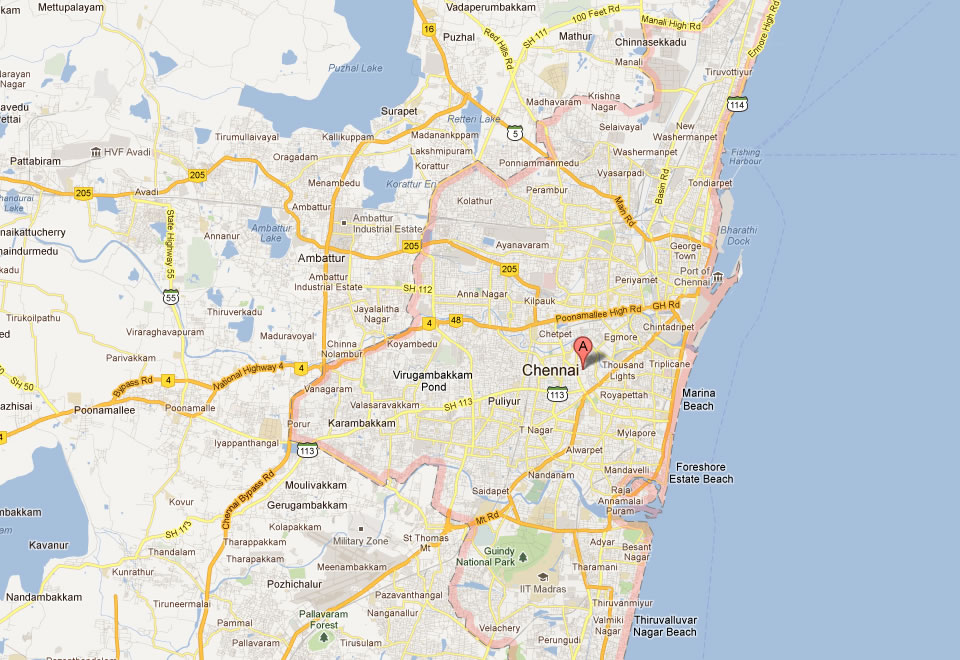 Chennai Map