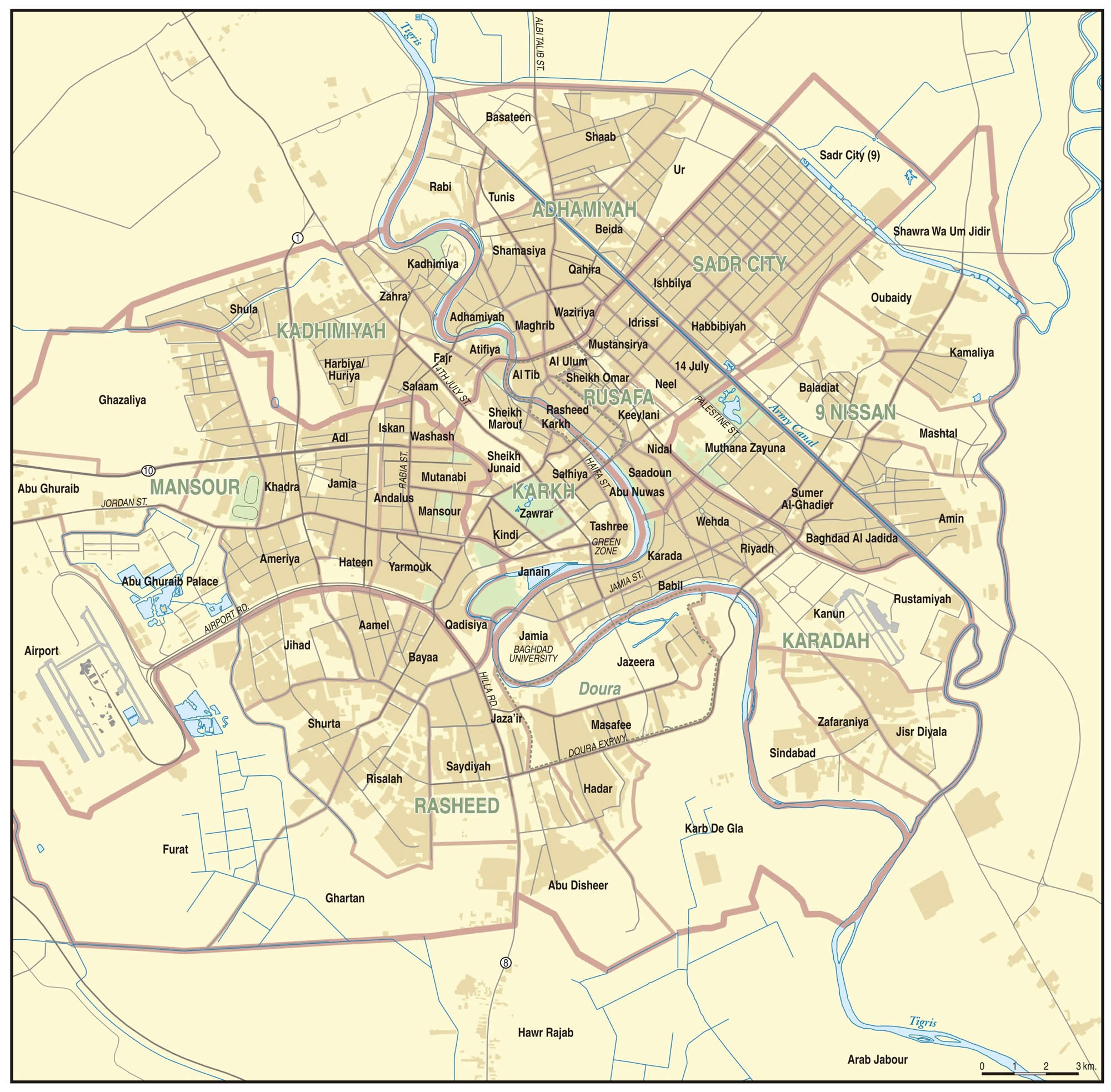 Baghdad Map - Iraq