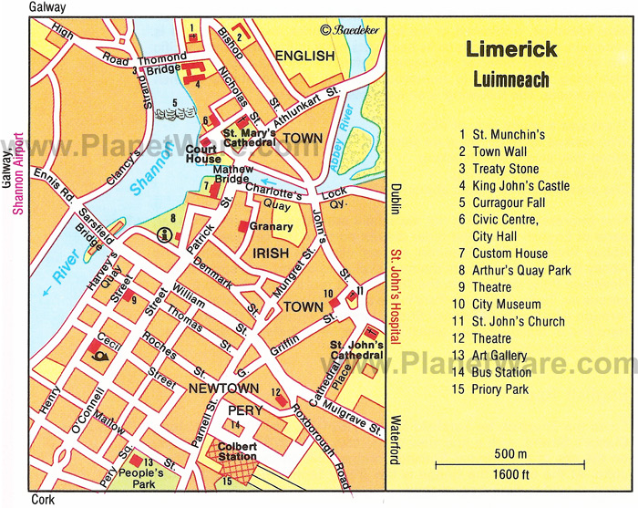 Limerick Map Ireland