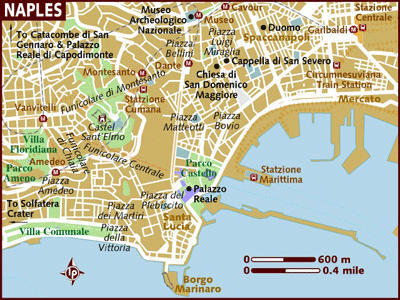Naples Map - Italy
