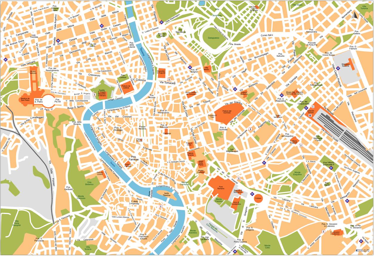Rome Map - Italy