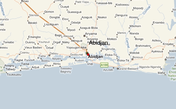 Abidjan Map - Ivory Coast