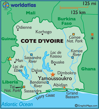 Grand Bassam Map - Ivory Coast