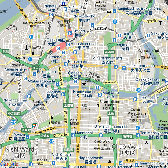 Osaka Map - Japan
