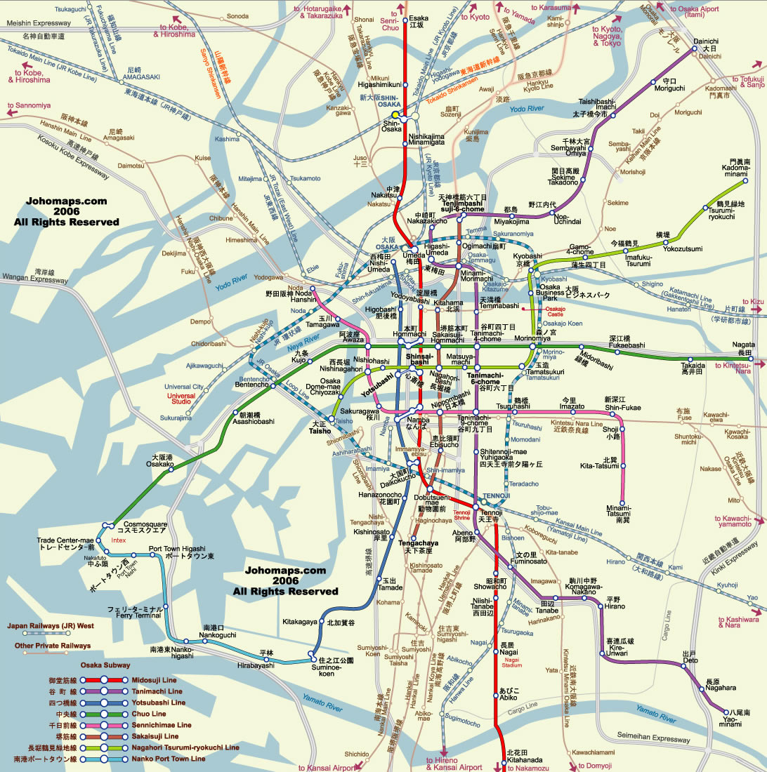 Osaka Map - Japan