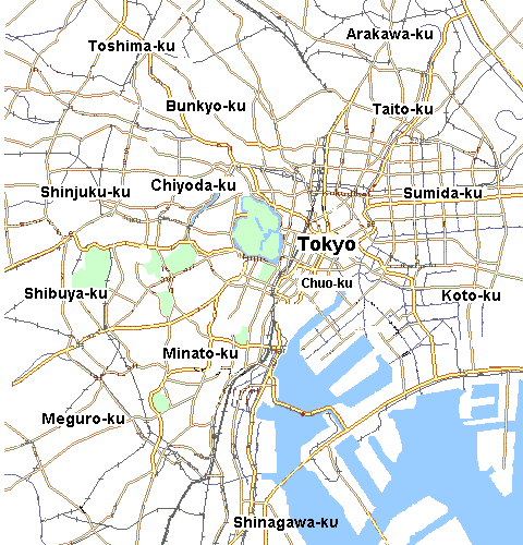 Tokyo Map - Japan