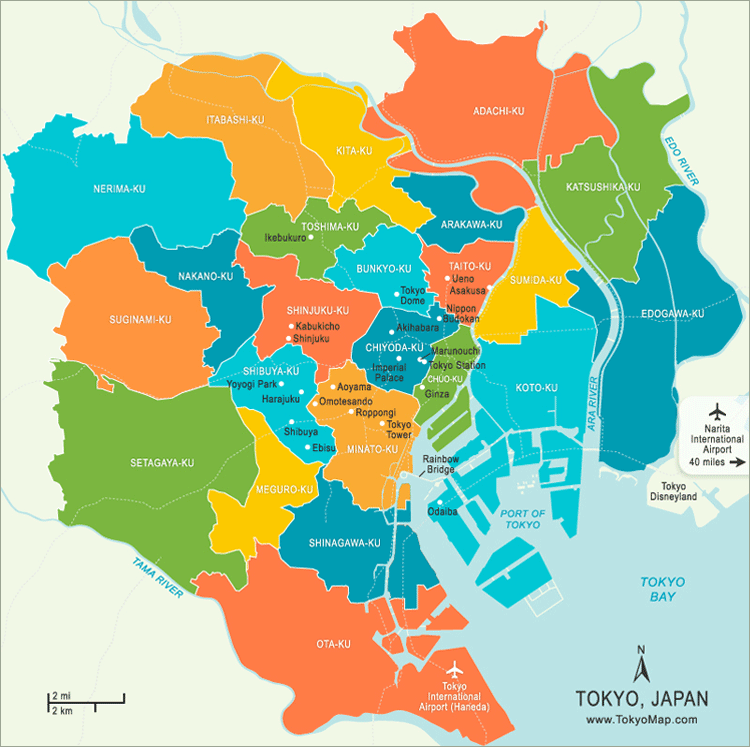Tokyo Map - Japan