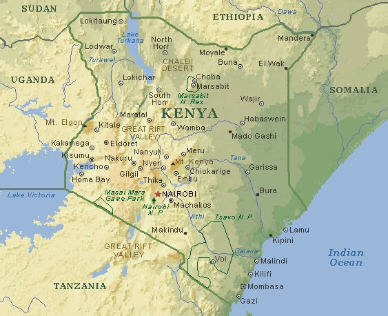 Kenya Map - Kenya