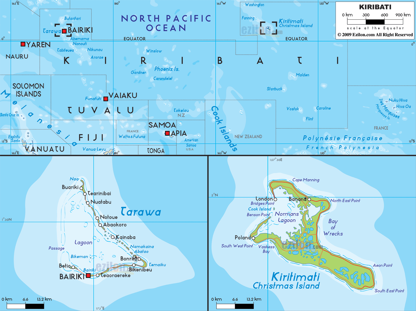 Kiribati Map - Kiribati