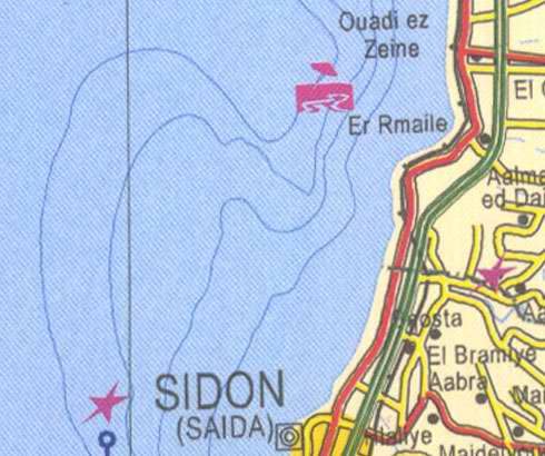 Saida Map - Lebanon