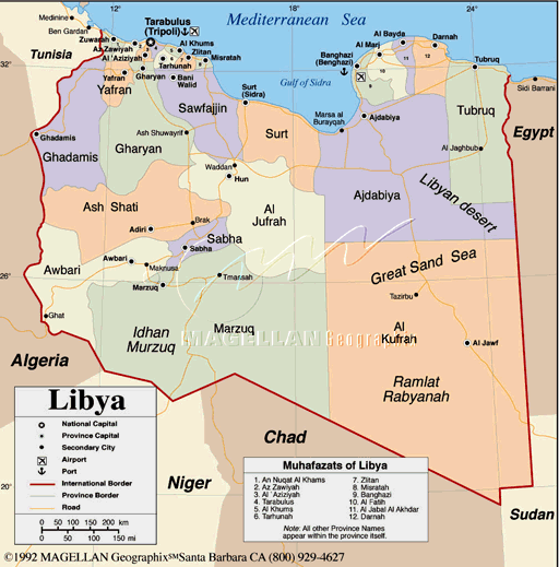 Benghazi Map - Libya