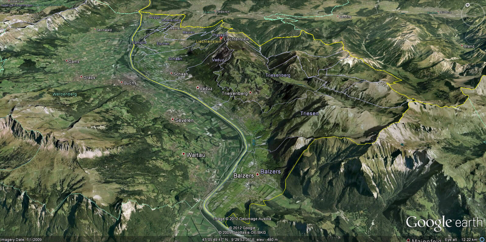 Liechtenstein Map - Liechtenstein