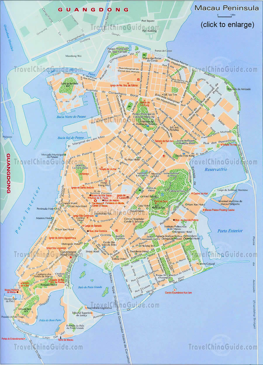 City Center Map of Macao