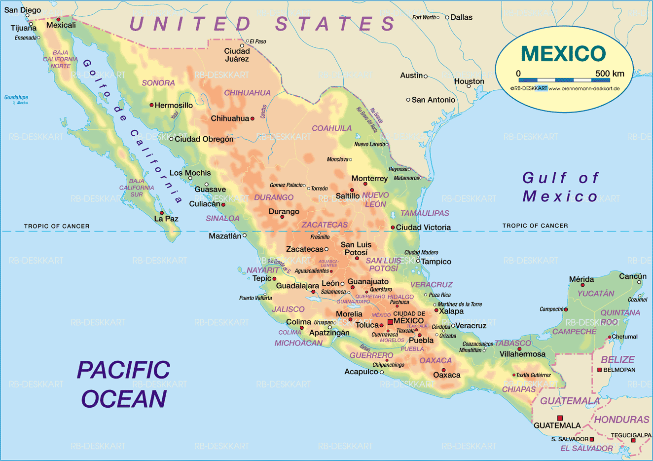 Guadalajara Map - Mexico