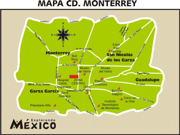 Monterrey Map - Mexico
