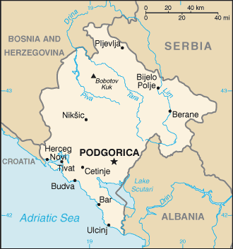 Podgorica Map - Montenegro