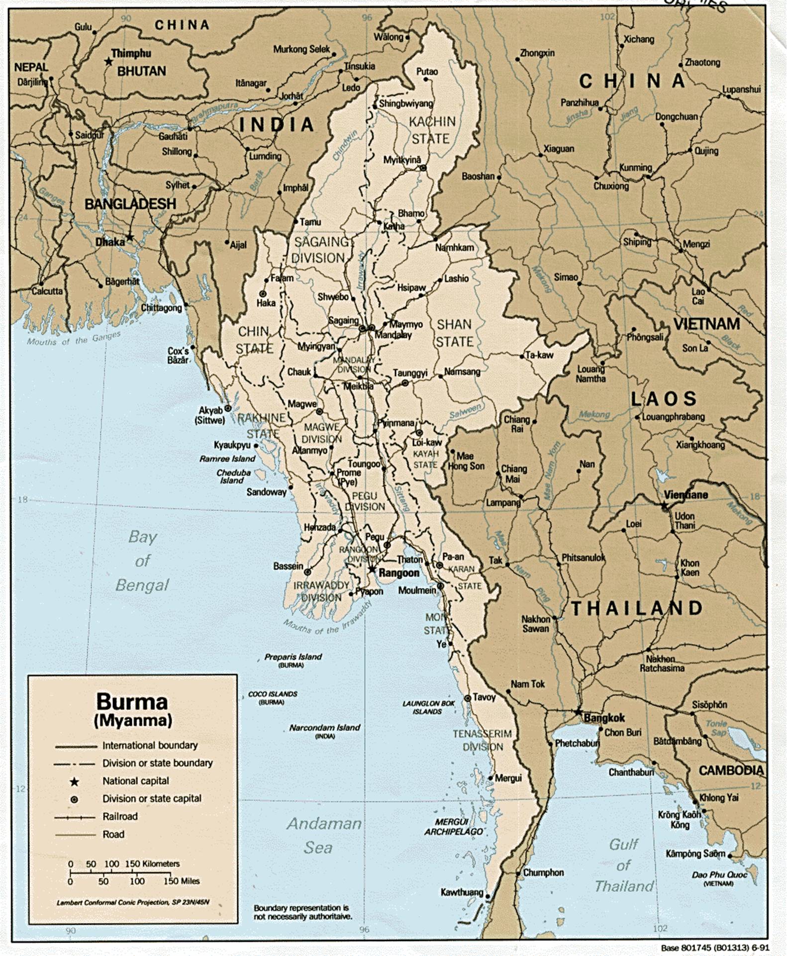 Yangon Map - Myanmar