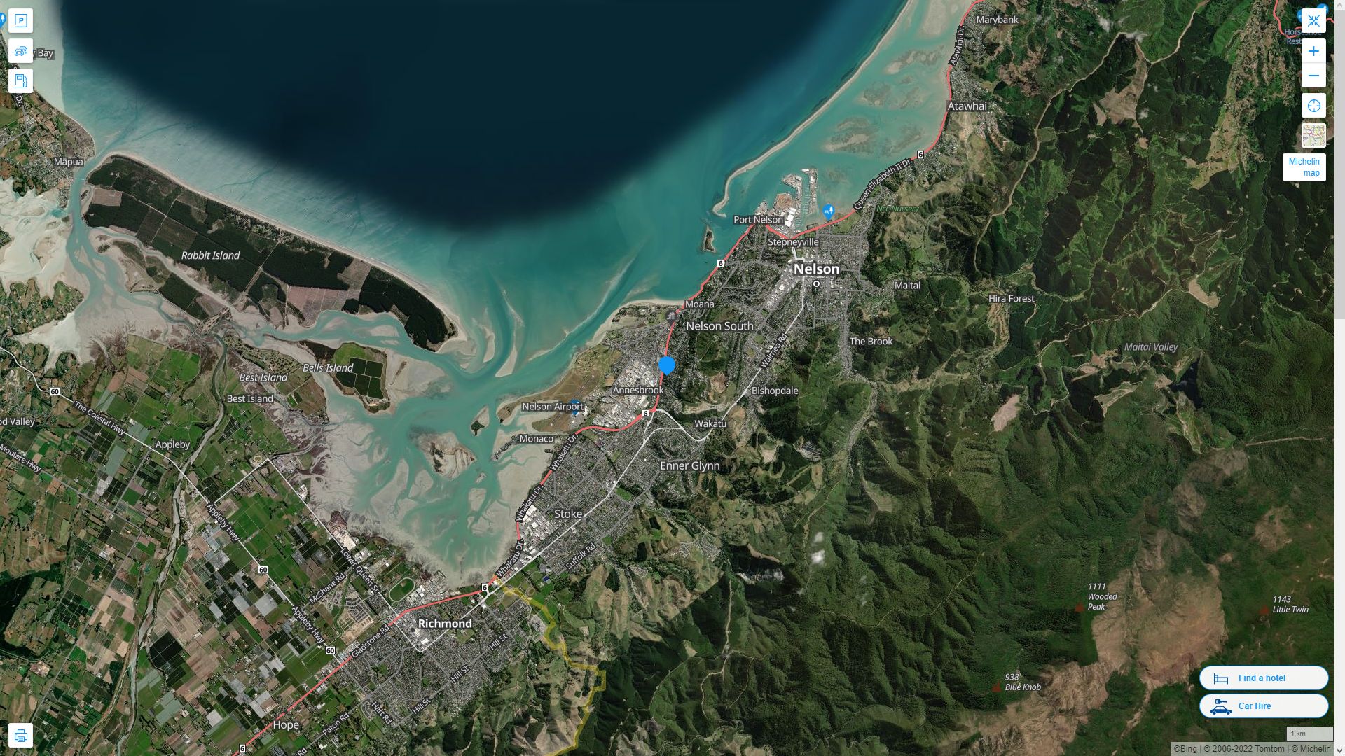 Nelson Map - New Zealand