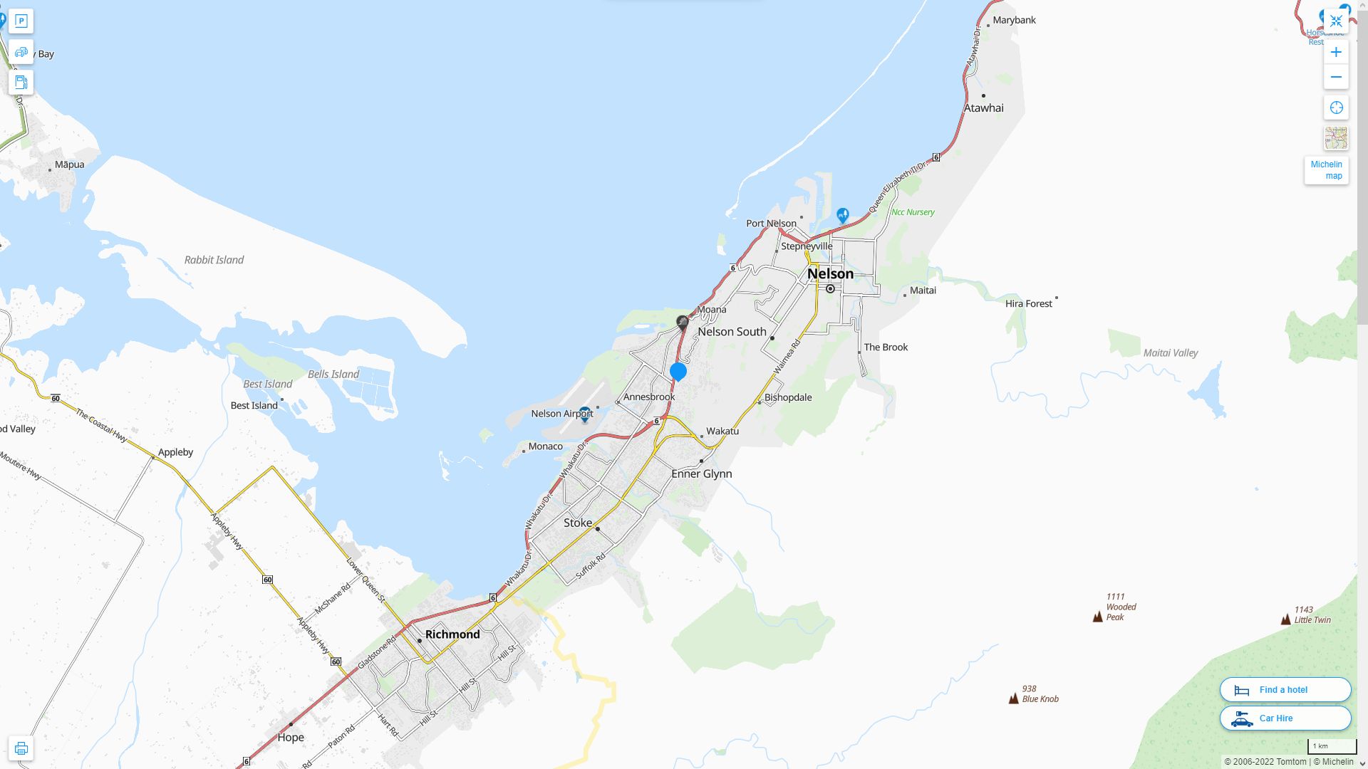 Nelson Map - New Zealand