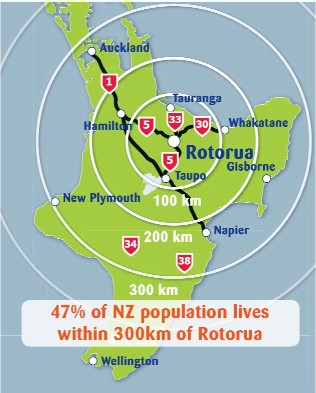 Rotorua Map - New Zealand